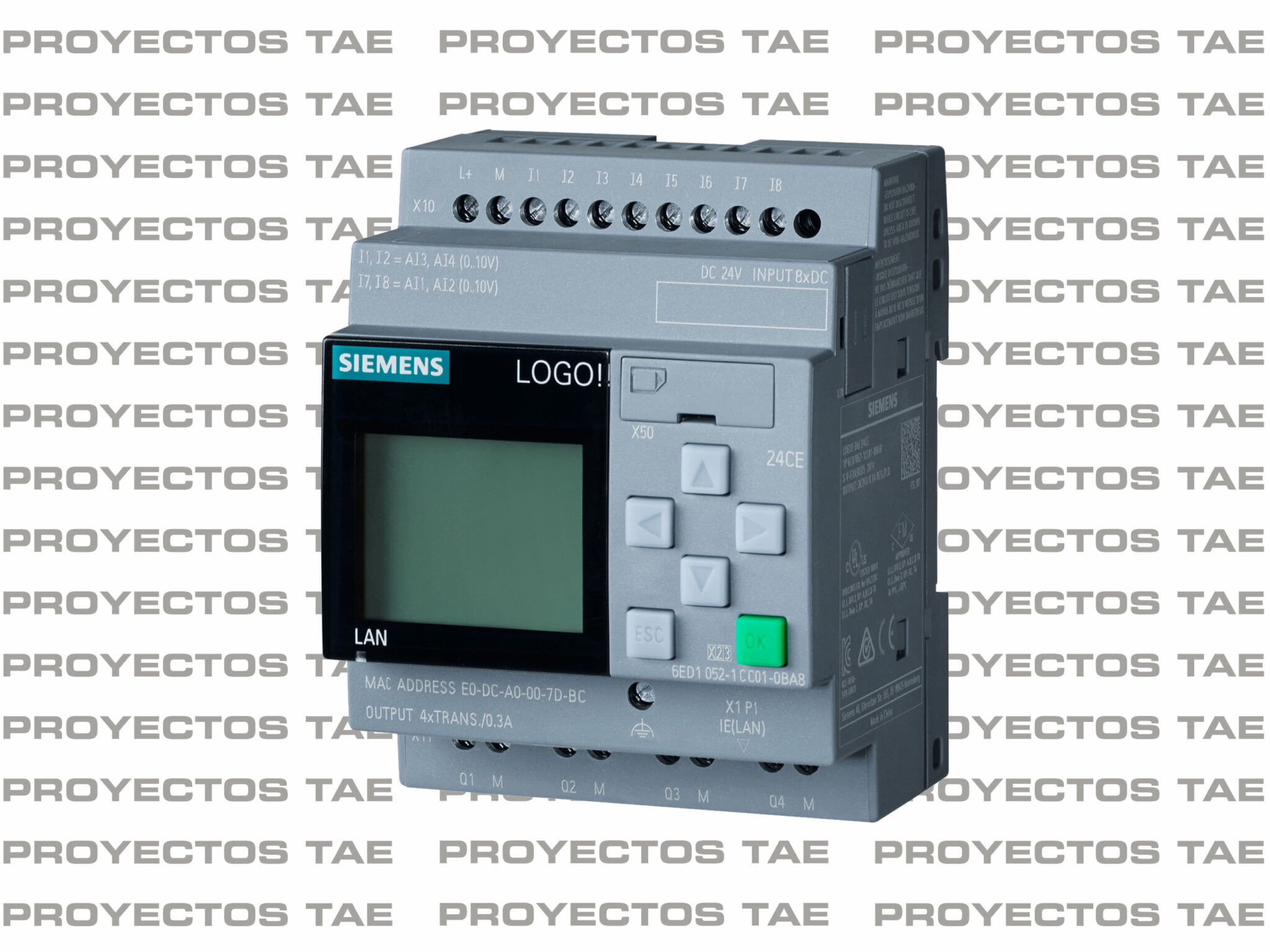 6ED1055-1CB10-0BA2 FA/E/S: 24 V DC/24 V DC/trans., 8 DI/8 DO, 4TE para ...